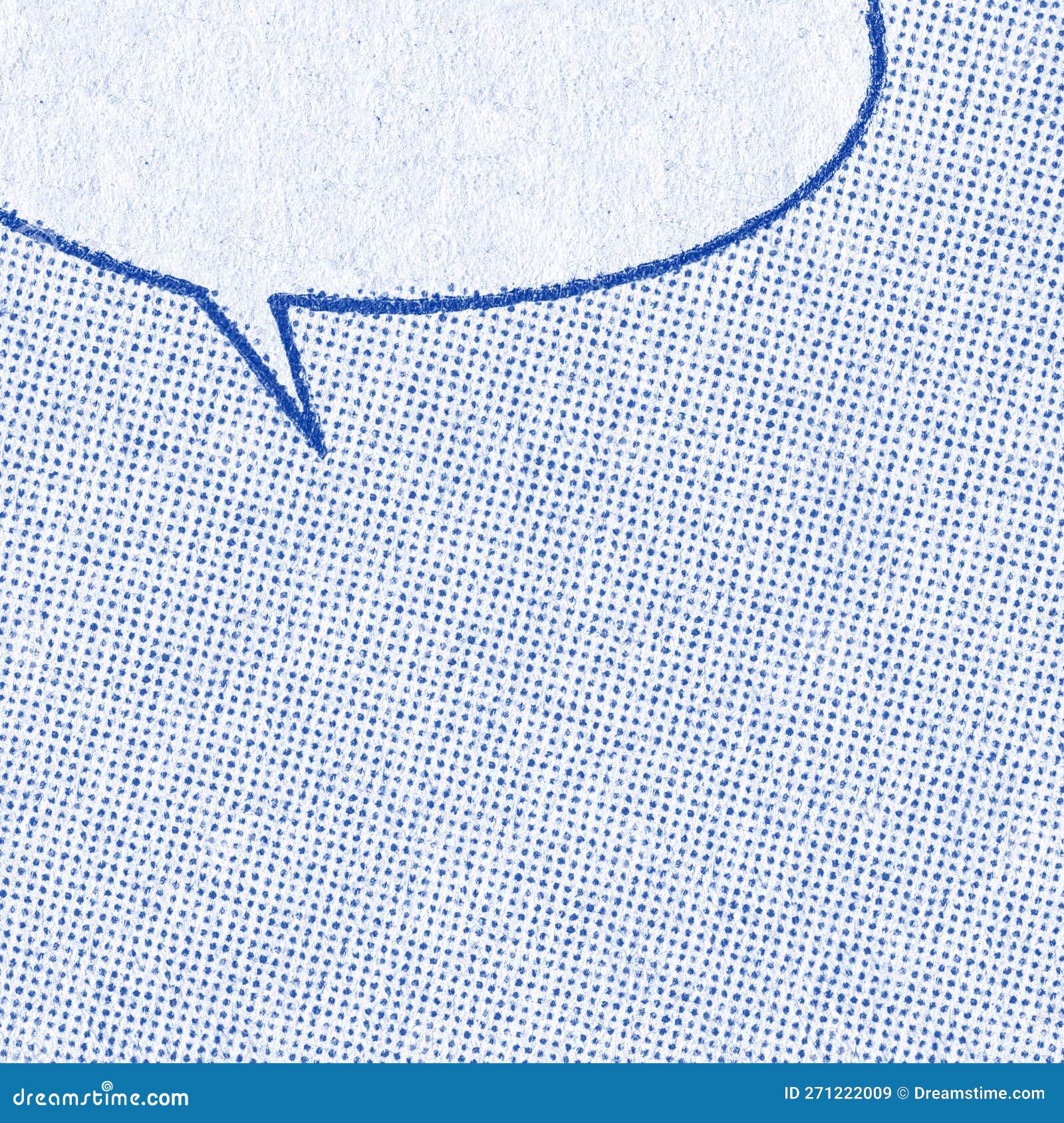 Vintage Comic Book Page with Blue Dot Printing Pattern and White Speech ...
