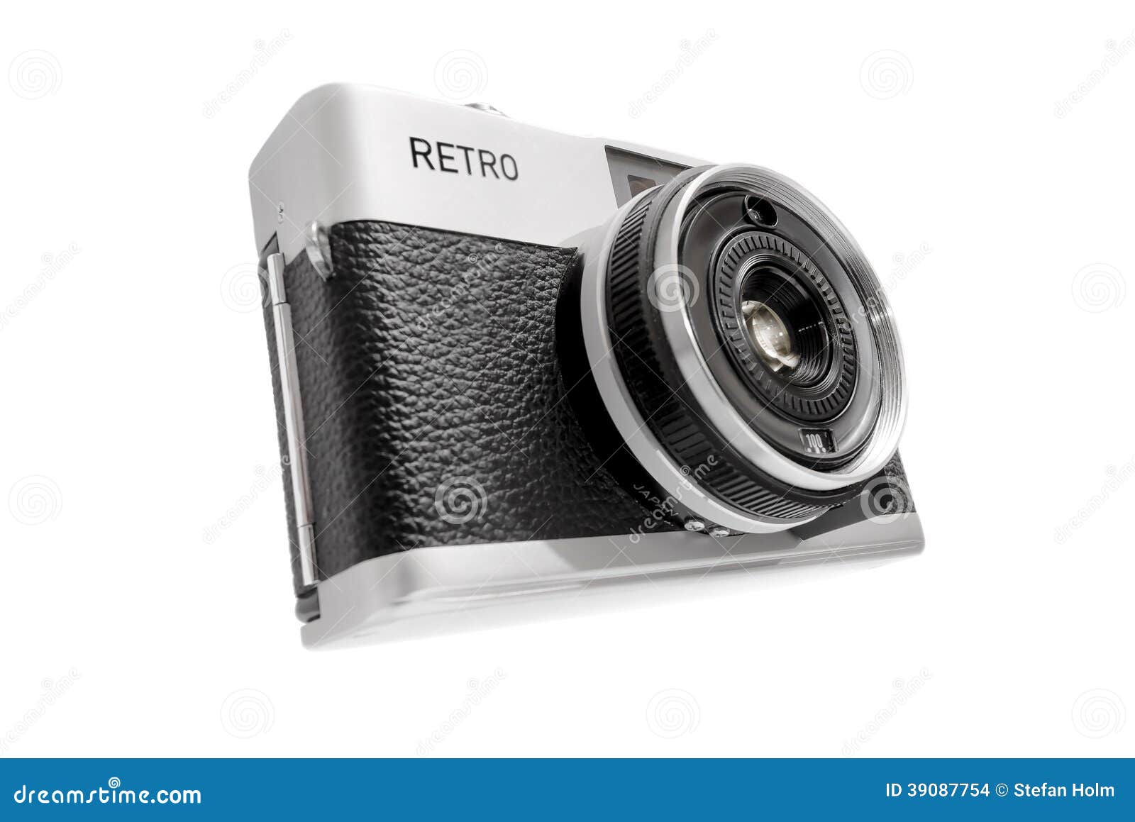 Vintage Compact Camera Isolated on White Stock Photo - Image of compact ...