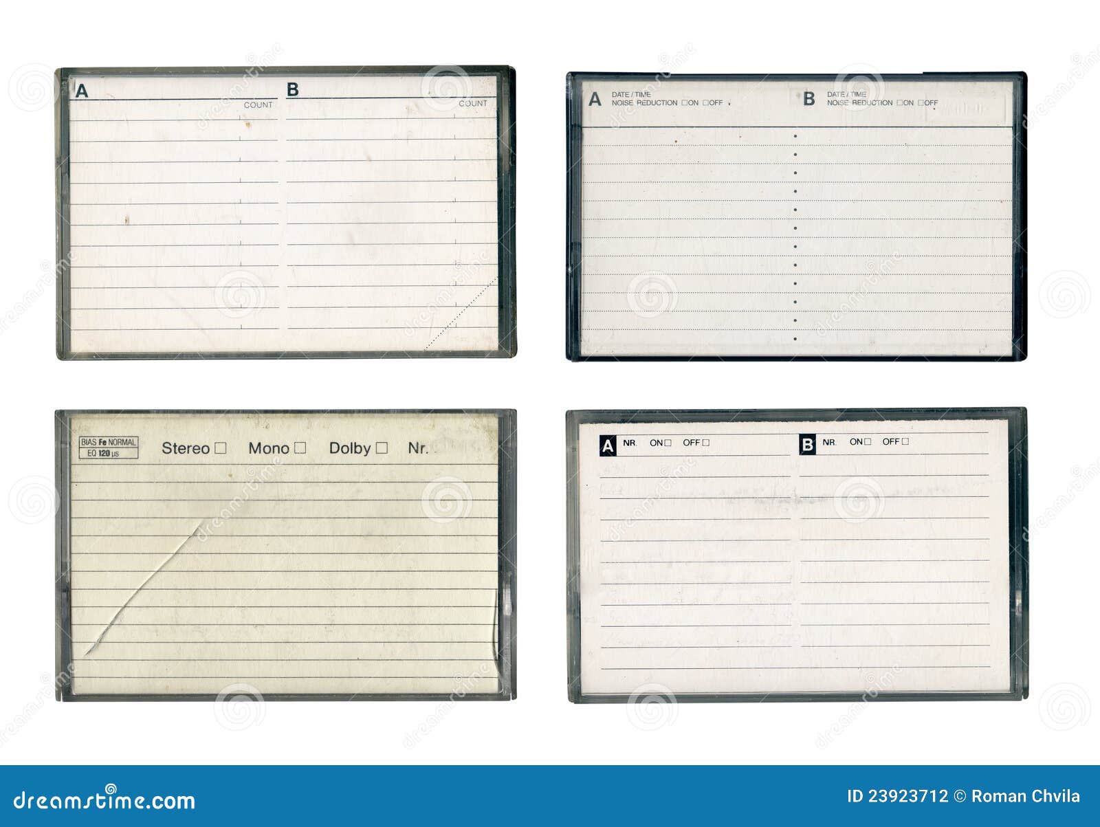 Vintage Compact Cassette Cases Stock Photo - Image of listen, mono ...