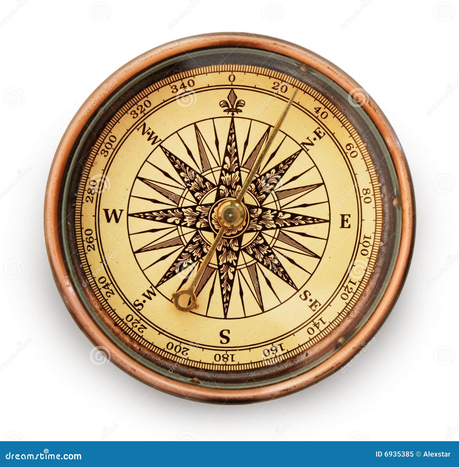 Vintage Compass, Telescope And Map Stock Photo | CartoonDealer.com ...