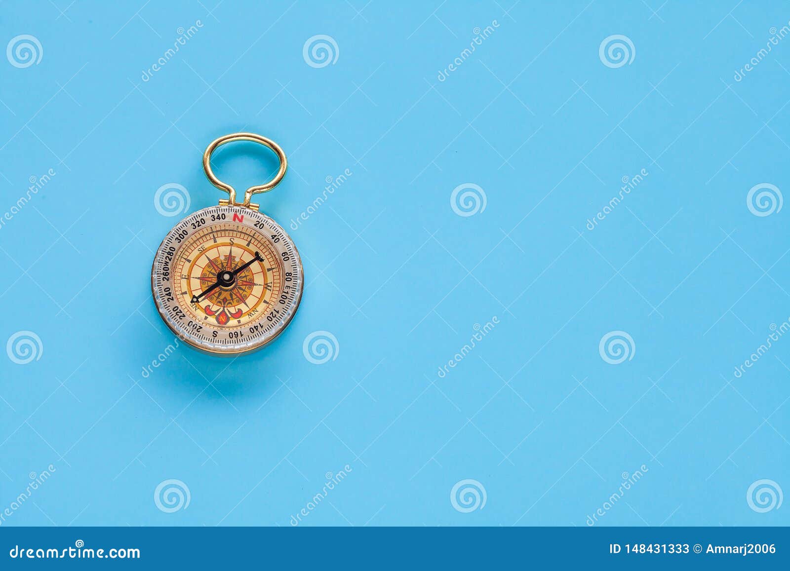 Vintage Compass on color stock image. Image of compass - 148431333