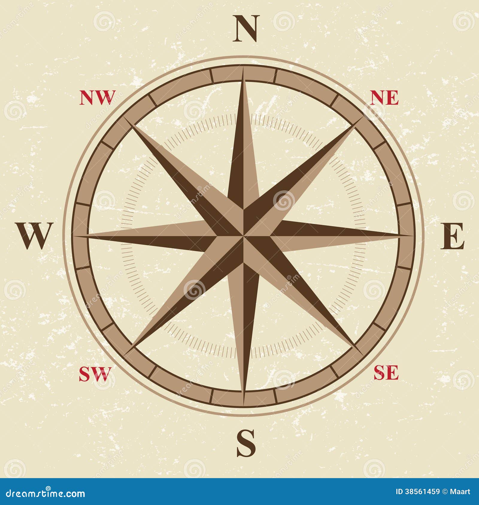 Vintage compass stock vector. Illustration of journey - 38561459