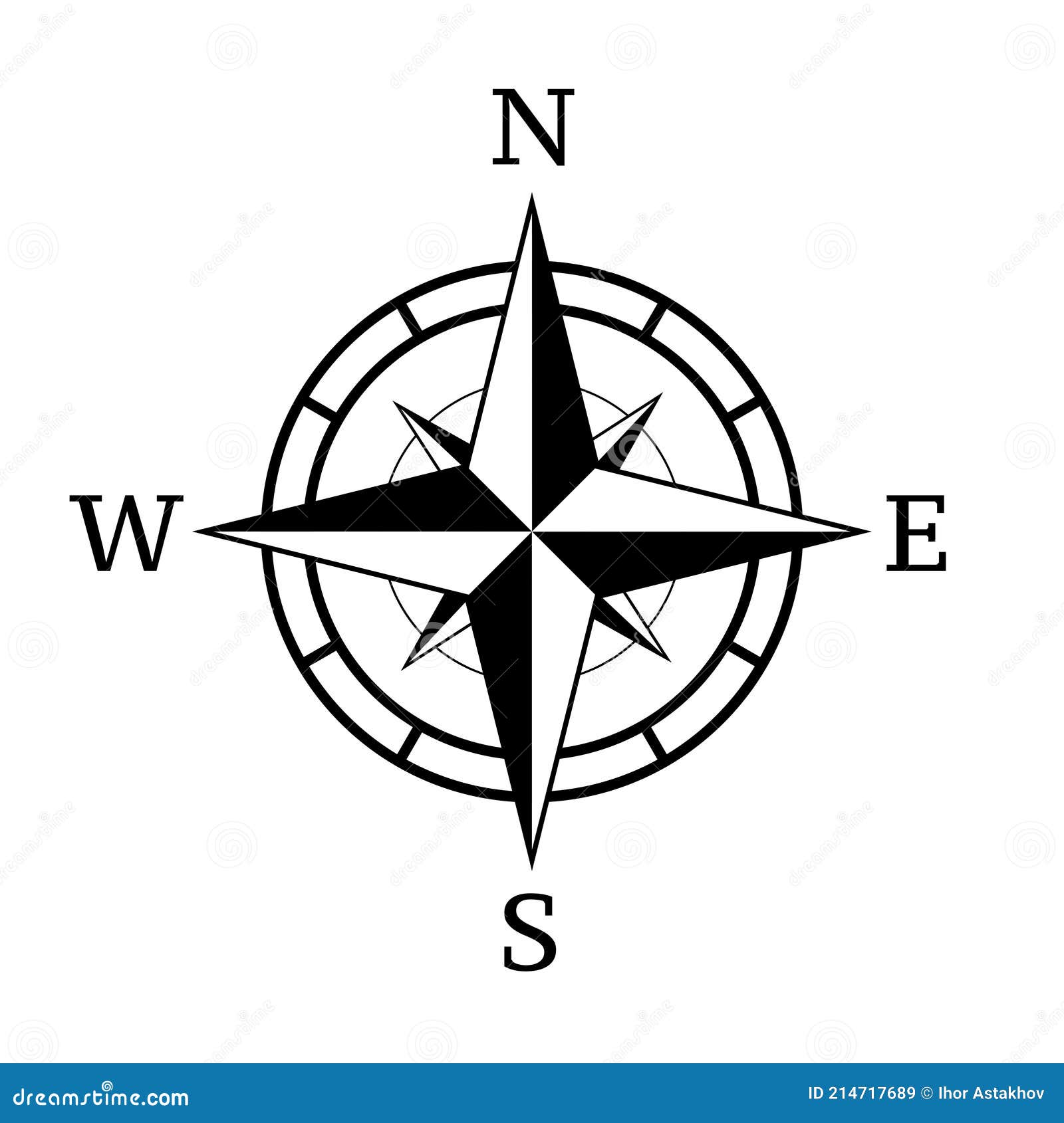 Vintage Compass Icon.Vector Illustration.Compass Navigation ...