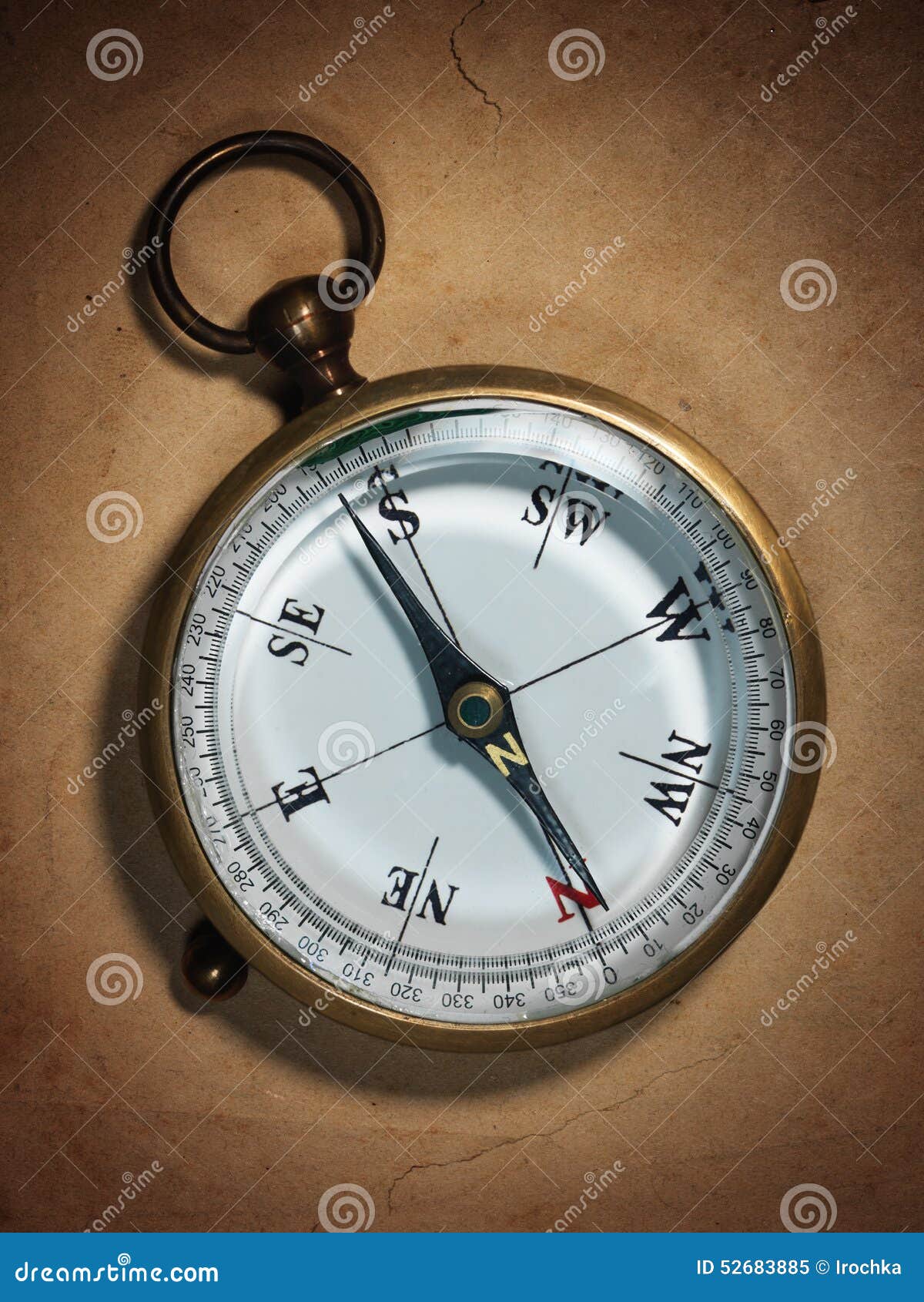 Vintage Compass on Old Paper Stock Image - Image of glasses, open: 52683885