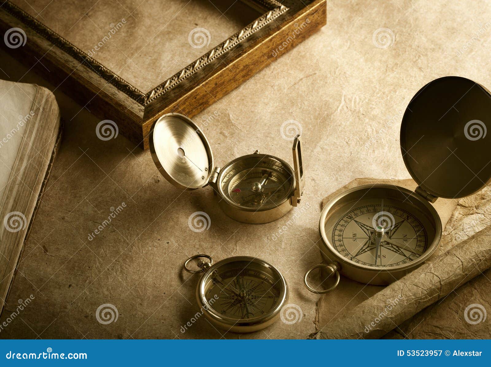 Vintage compasses stock image. Image of fashioned, compass - 53523957