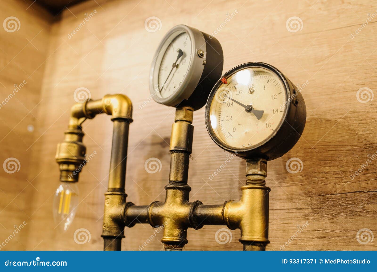 Vintage Composition from Gas Meter Stock Image - Image of power ...