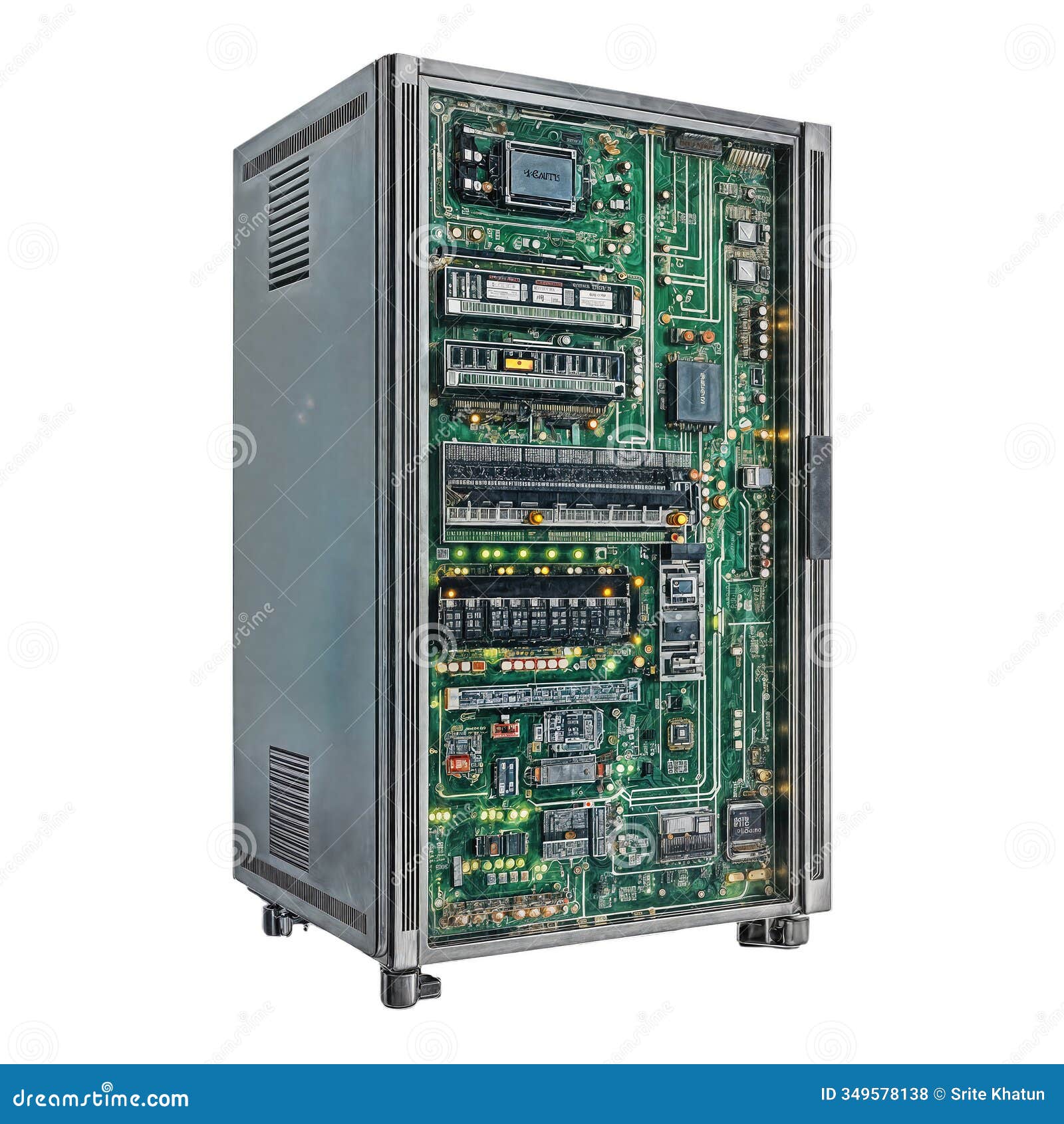 Vintage Computer Hardware Displayed in a Modern Showcase Highlighting ...