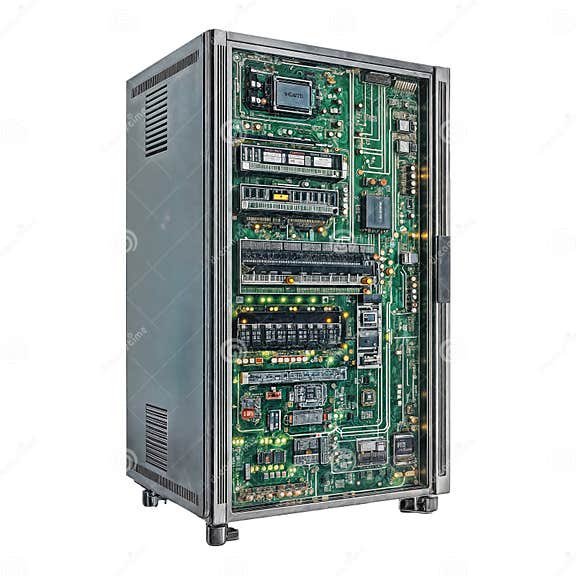 Vintage Computer Hardware Displayed in a Modern Showcase Highlighting ...