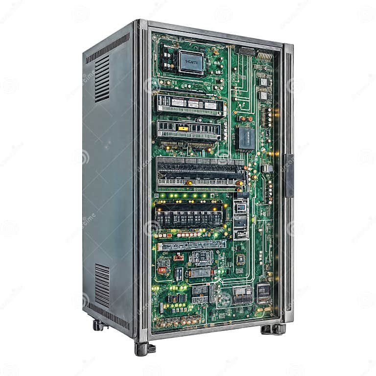 Vintage Computer Hardware Displayed in a Modern Showcase Highlighting ...