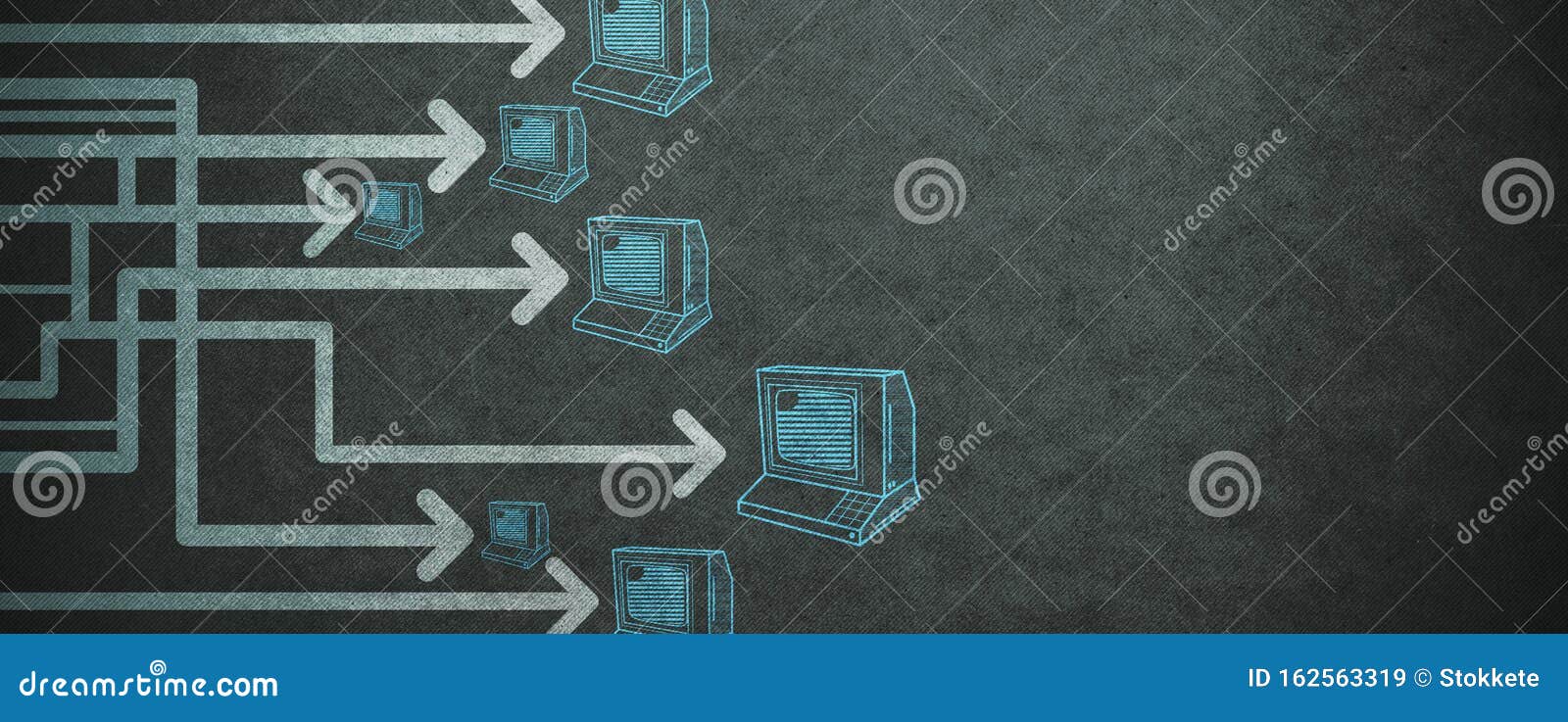 Vintage Computer Network and Communications Stock Image - Image of ...