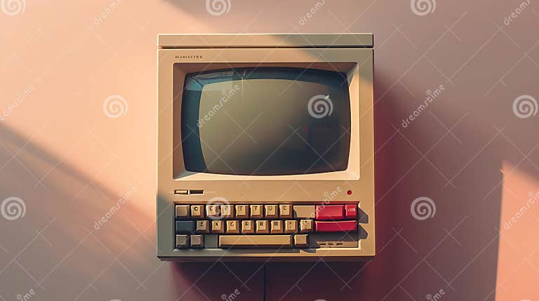 Vintage Computer S Shadow: Echoes of Tech Legacy. Concept Technology ...
