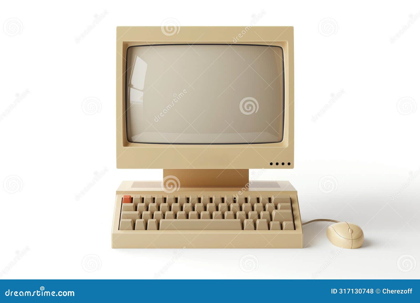 Vintage Computer Setup stock photo. Image of mouse, computing - 317130748