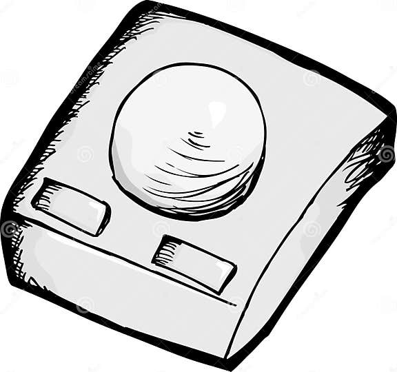 Vintage Computer Trackball stock vector. Illustration of vector - 28375059