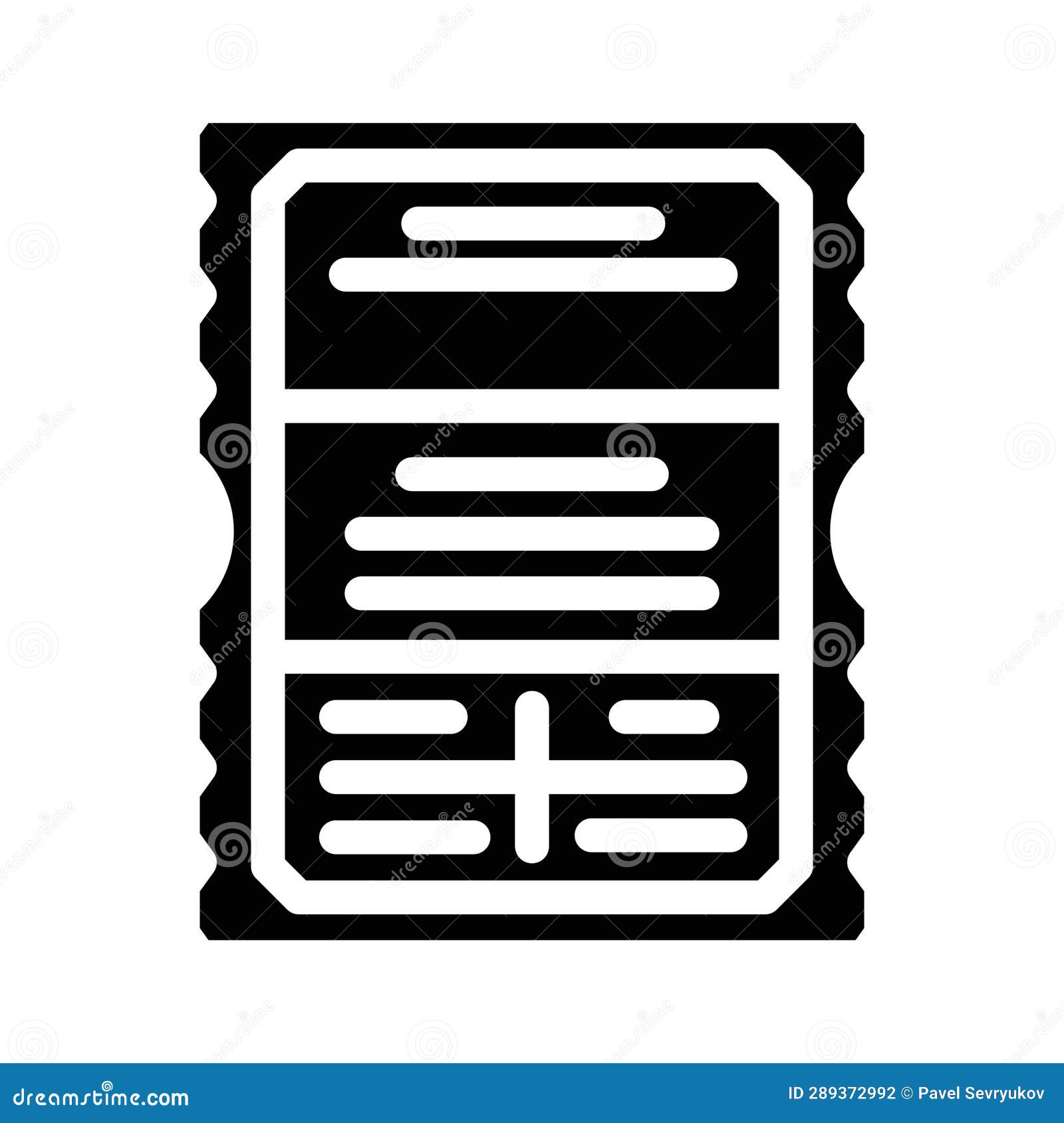 Vintage Concert Ticket Retro Music Glyph Icon Vector Illustration Stock Vector Illustration Of