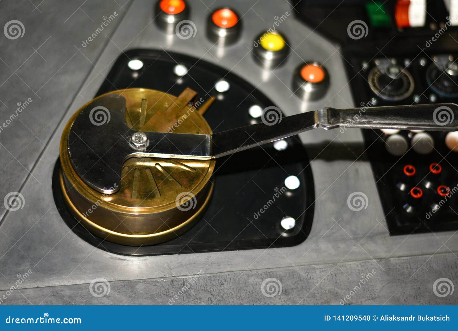 Vintage Control Panel with Buttons and Levers for Comics. Stock Photo ...
