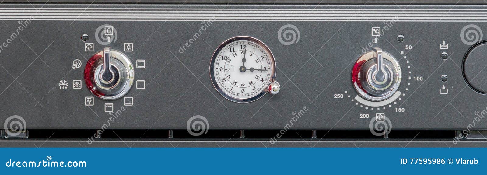 Vintage Control Panel of Modern Stoves for Cooking Stock Photo - Image ...