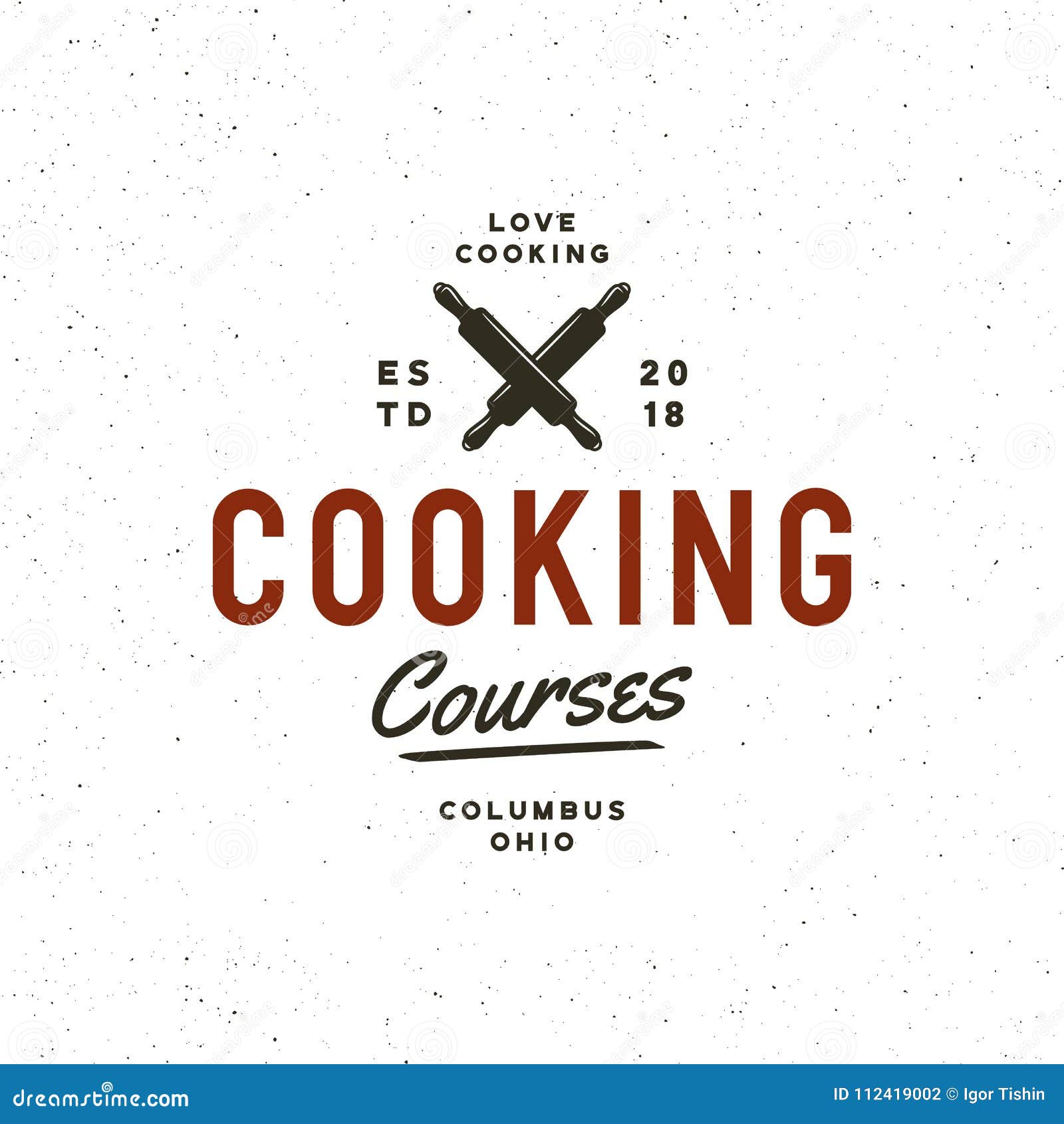 Vintage Cooking In Kitchen Classes Vector Silhouette Labels. Cook ...