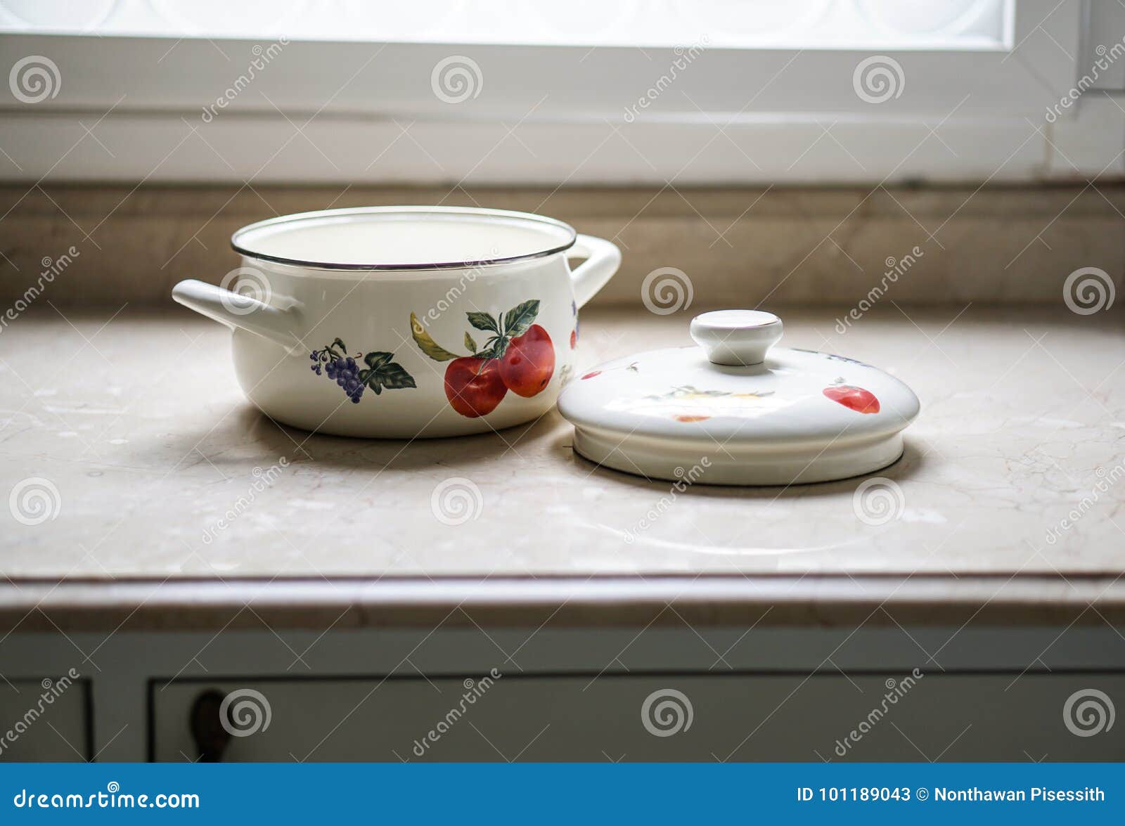 Vintage Cooking Pot on the Kitchen Table Stock Image - Image of chinese ...