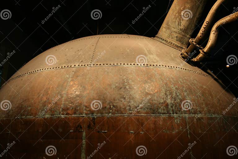 Vintage Copper Brewery Tank Stock Image - Image of reservoir ...