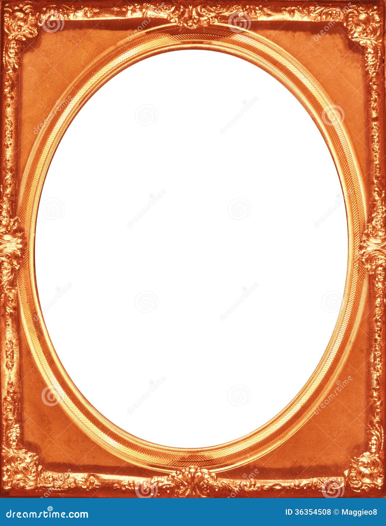 Vintage Copper Picture Frame Stock Photo - Image of aged, gallery: 36354508
