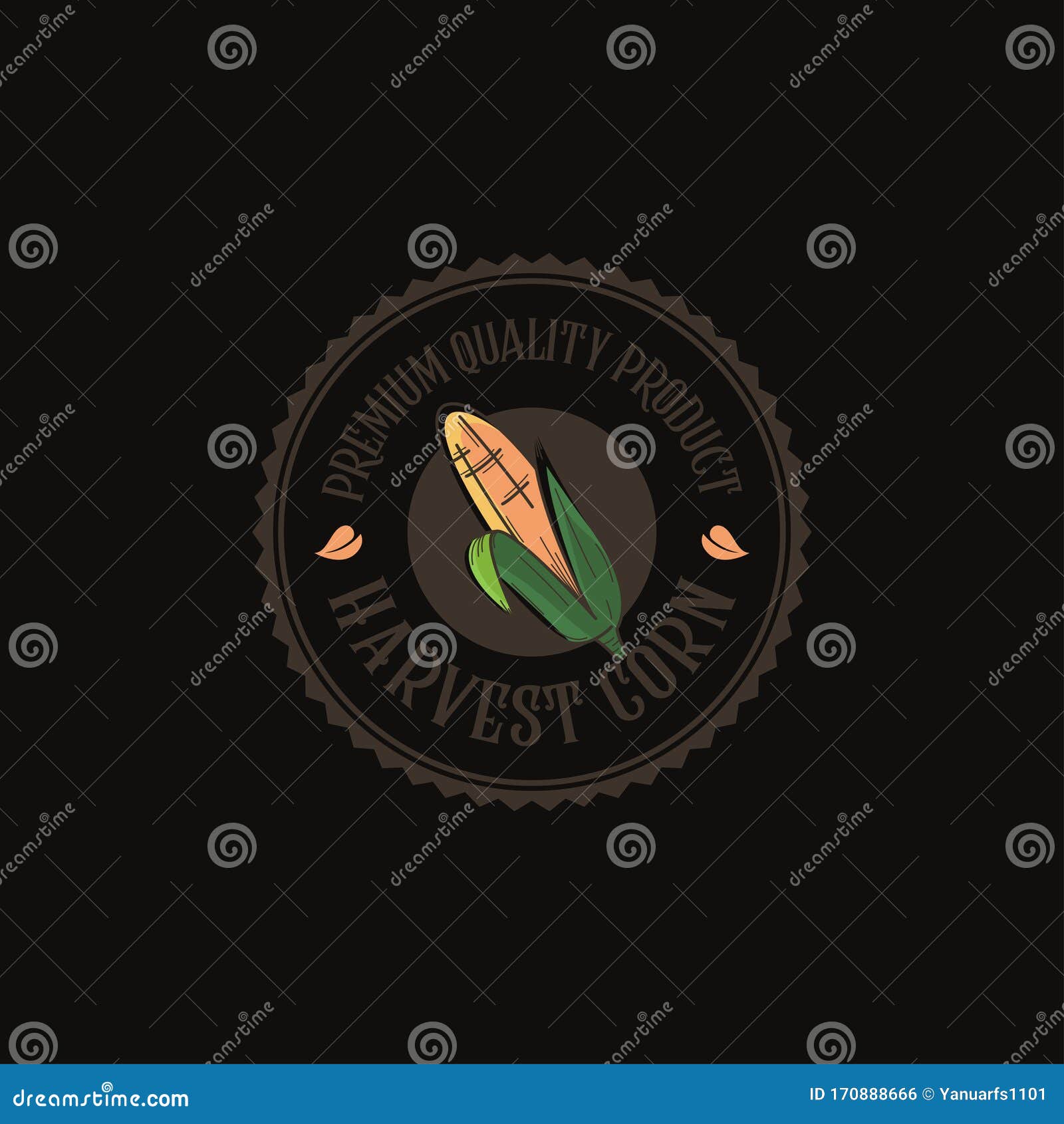 Vintage Corn Logo Concept with Hand Drawn Style Vector Stock ...