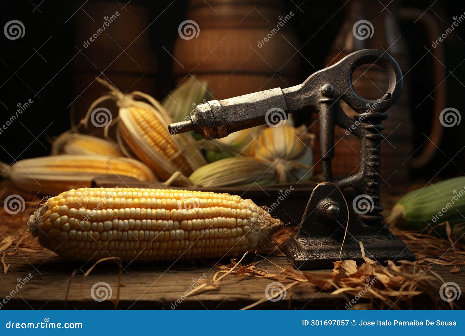 Vintage Corn Shucker Tool Highlighting Stock Illustration ...