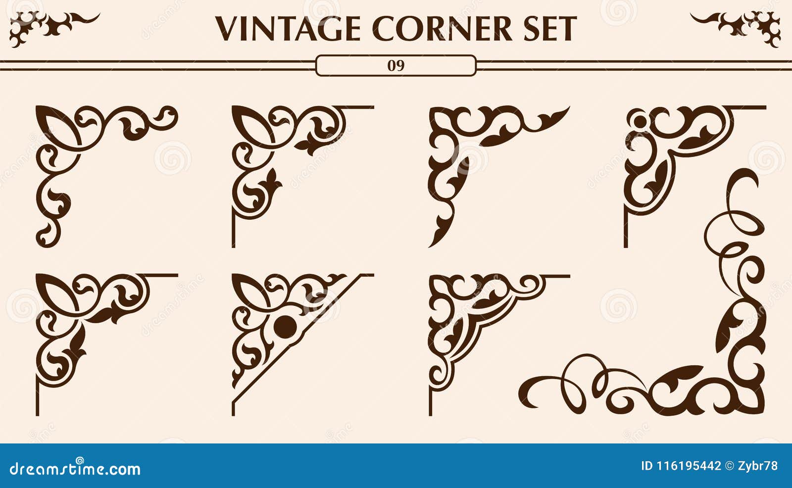 Vintage Corner Card Vector Illustration | CartoonDealer.com #40773412