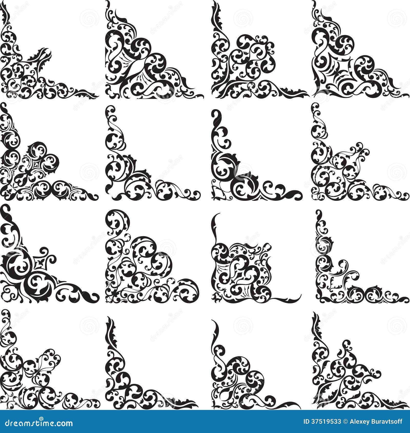 Vintage corners stock vector. Illustration of gorgeous - 37519533