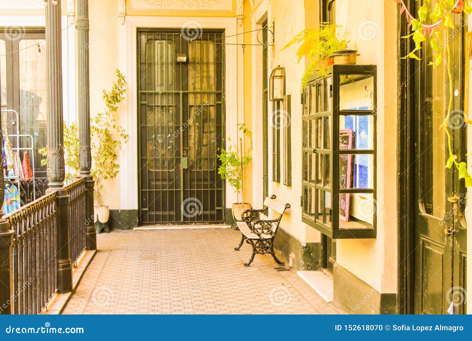 Vintage Corridor Building Traditional Construction Stock Photo - Image ...