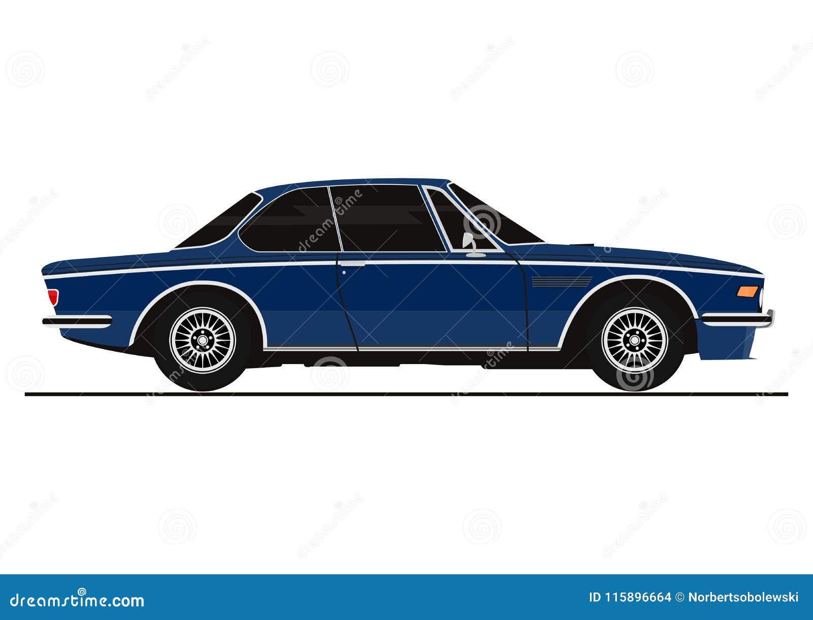 Hot Rod Vintage Coupe Custom Car Cartoon Vector Illustration ...