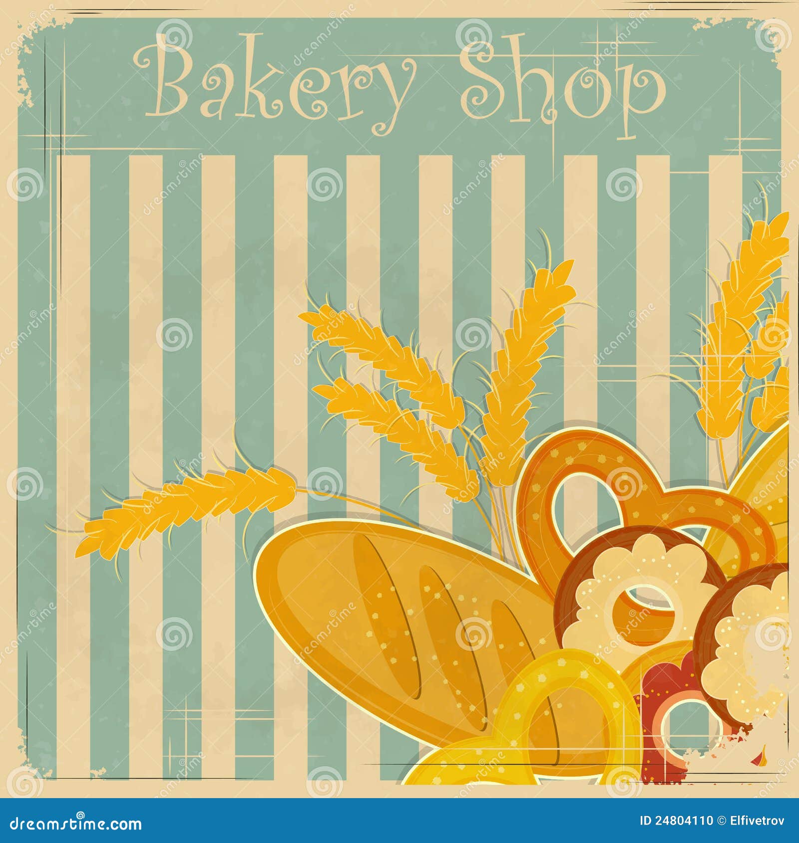 Vintage Cover Menu for Bakery Stock Vector - Illustration of lunch ...