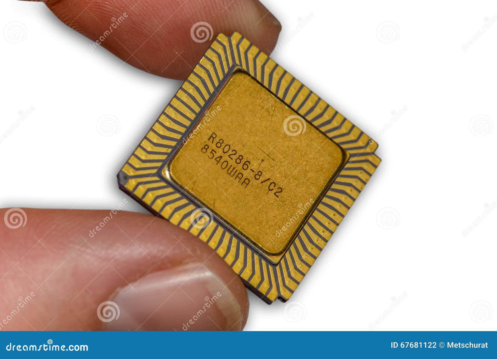 Vintage CPU between Fingers Editorial Photography - Image of equipment ...