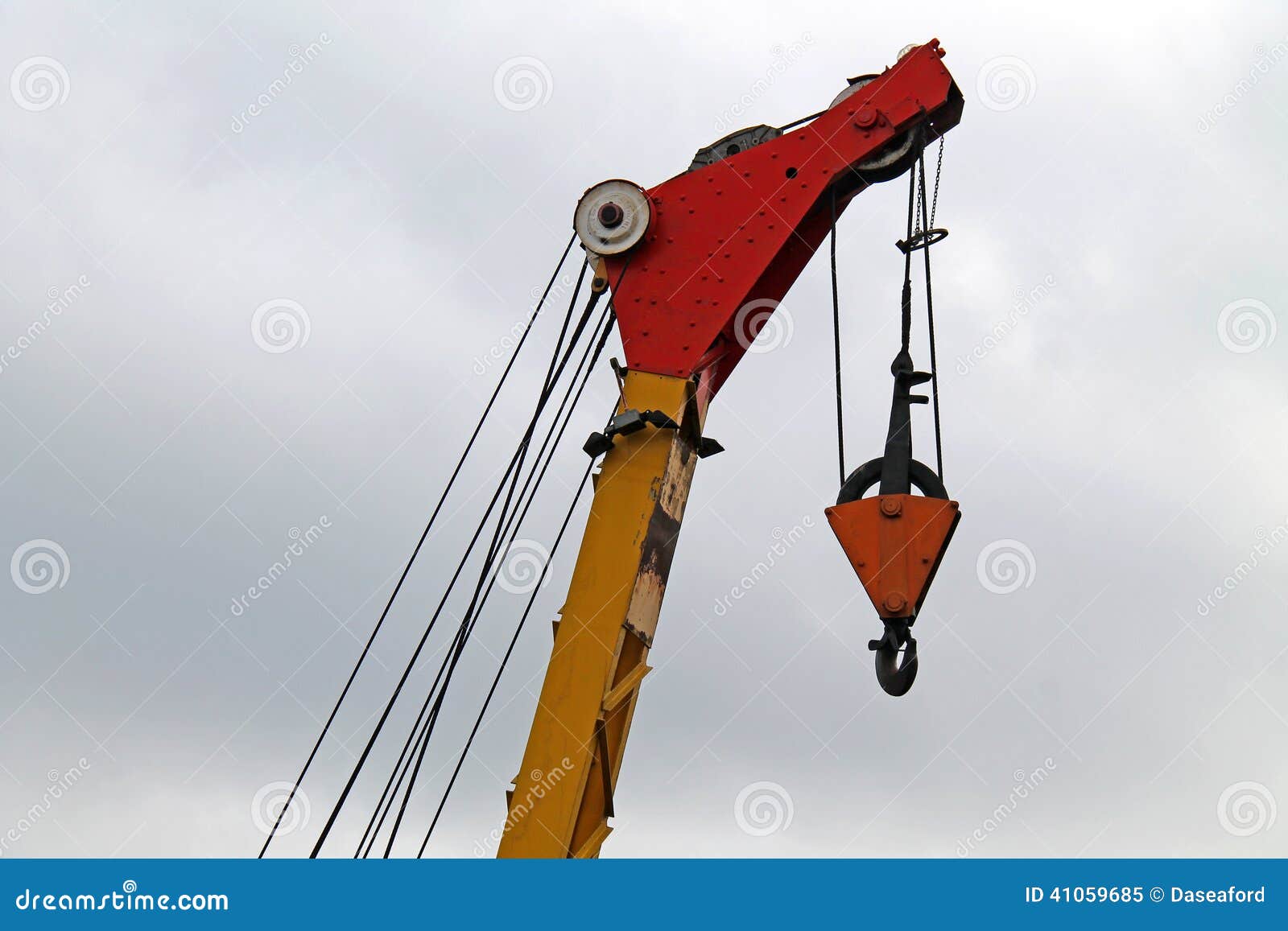 Vintage Crane. stock image. Image of hook, unload, heavy - 41059685