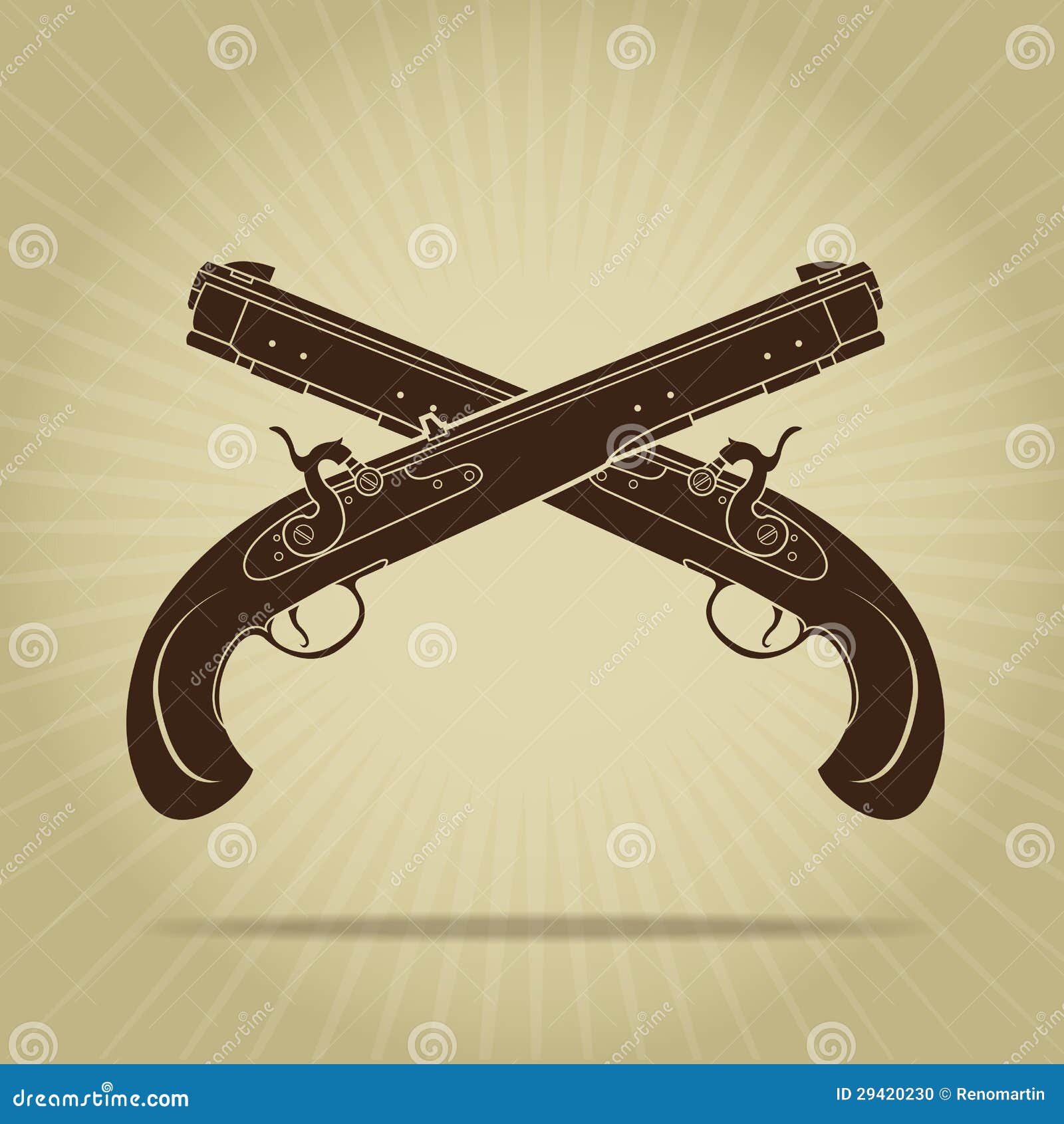 Crossed Shotgun Silhouette