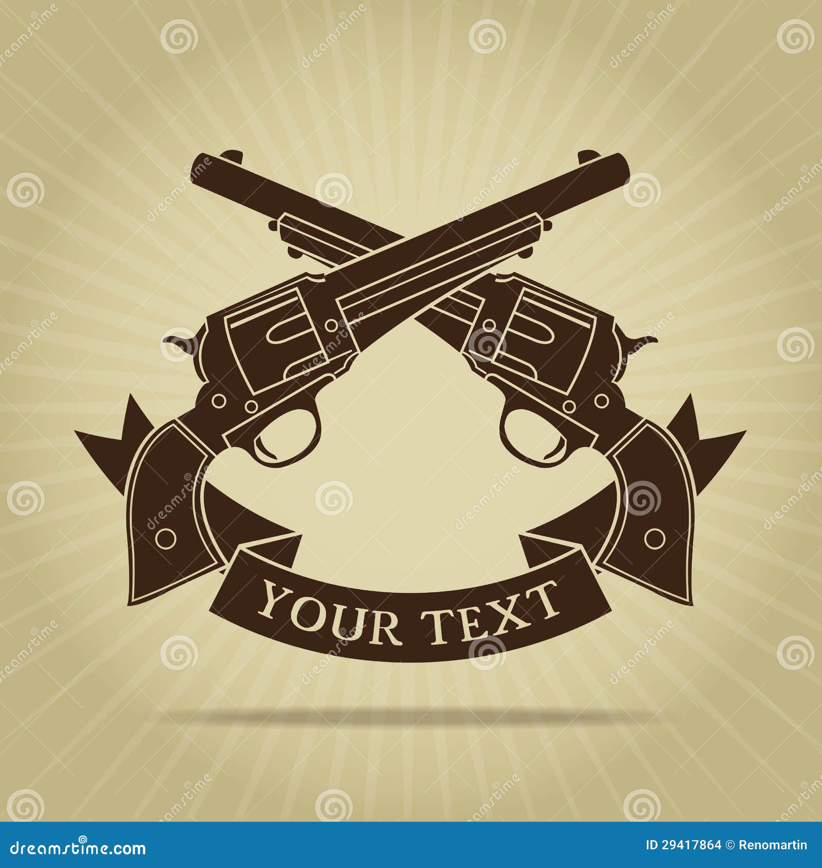 Crossed Pistols Silhouette