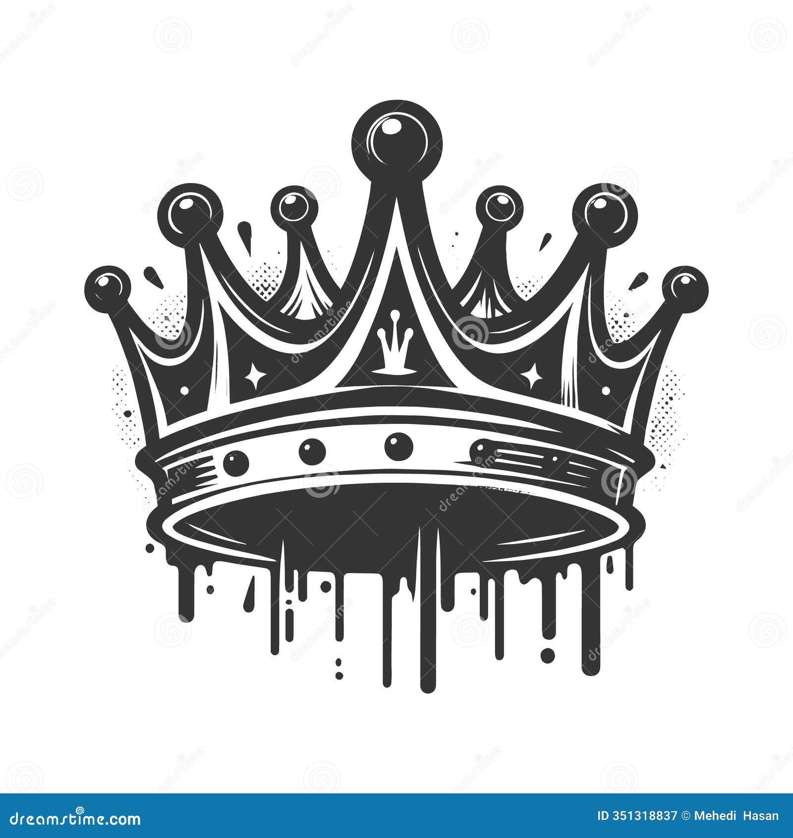 Vintage Crown Vector Design Illustration Stock Illustration ...