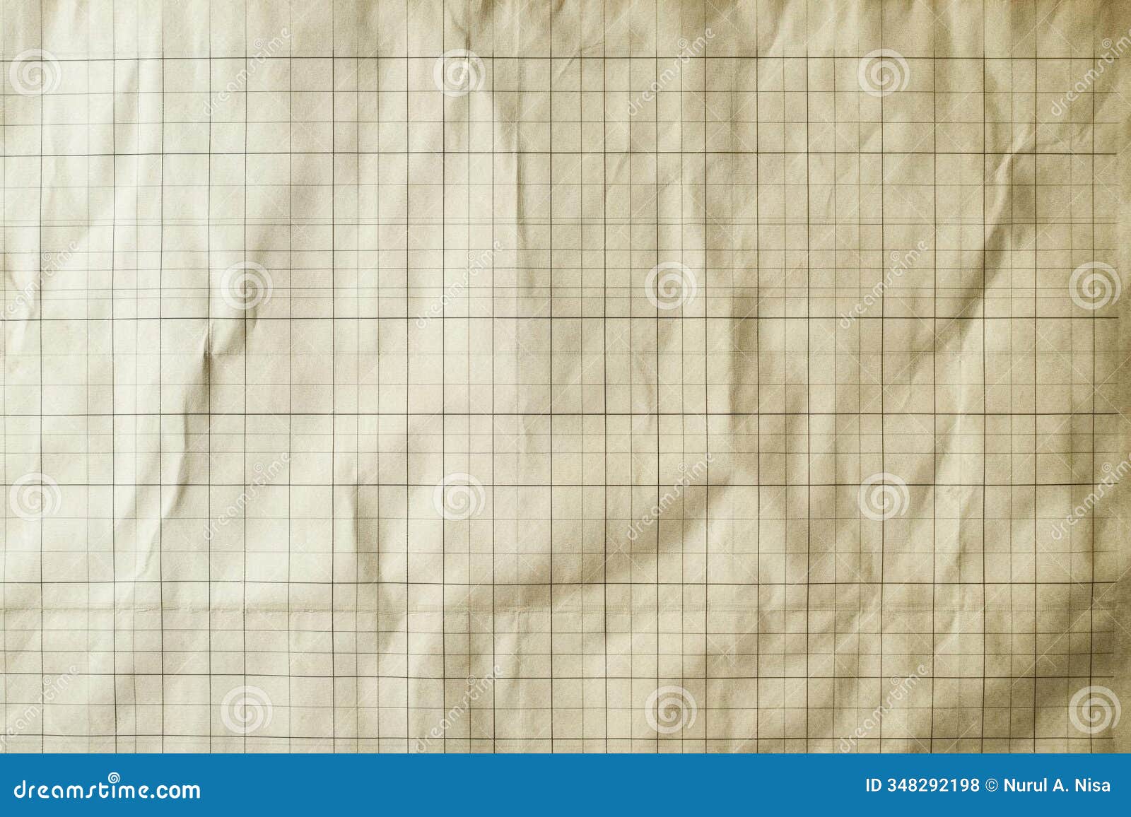 Vintage Crumpled Grid Paper Background Texture Stock Illustration ...