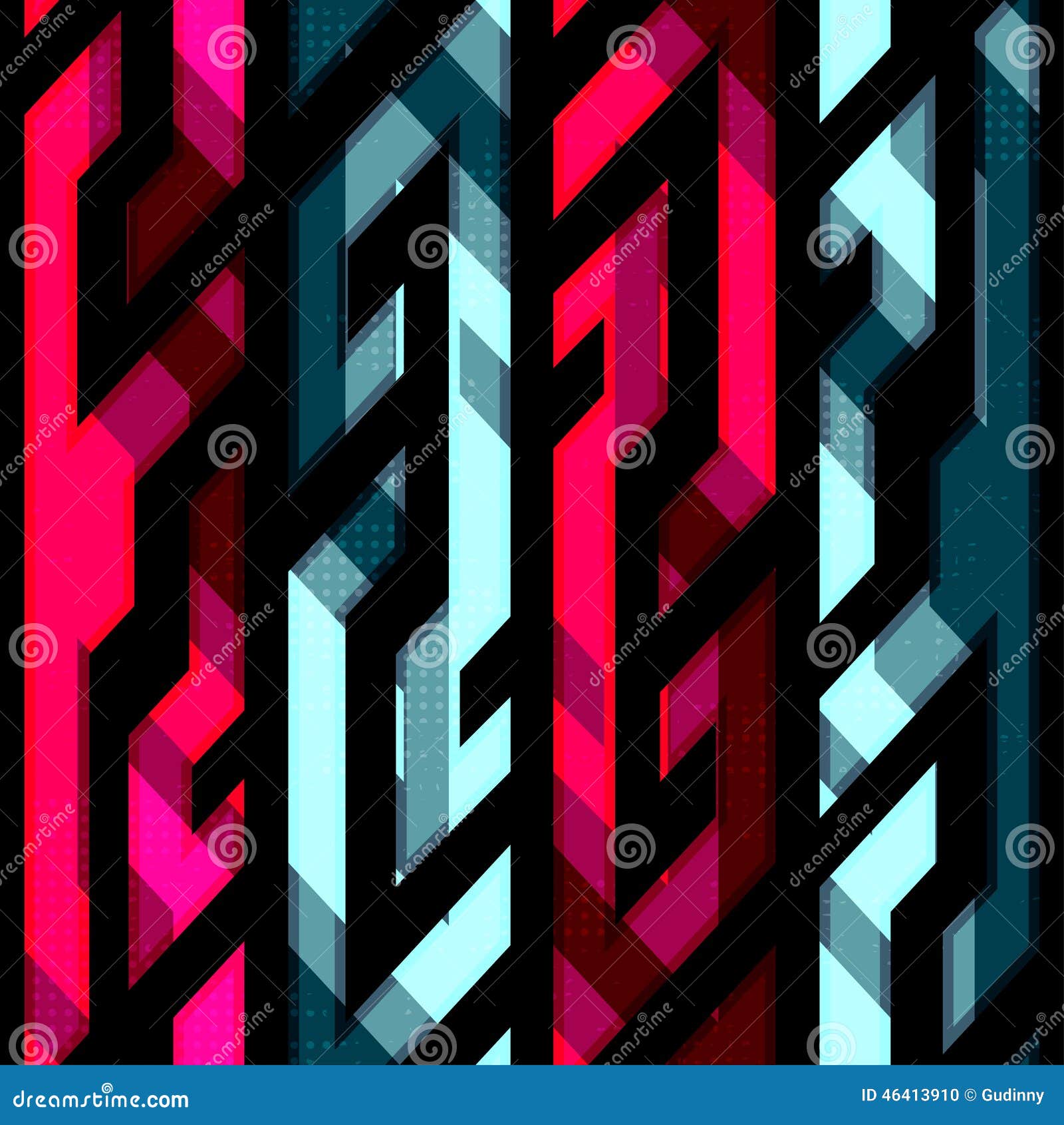 Vintage Crystal Geometric Seamless Pattern Stock Vector - Illustration ...