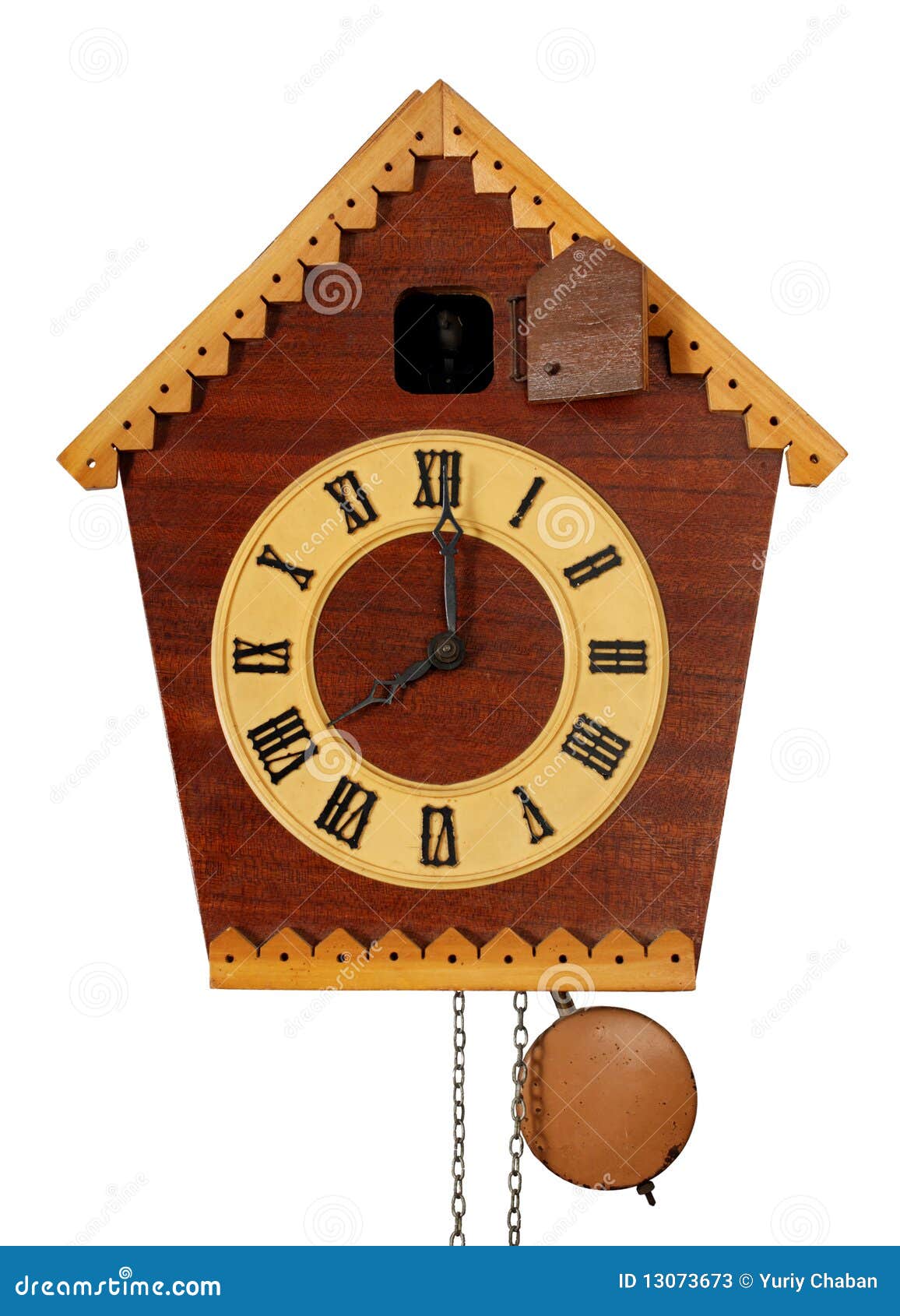 Vintage Cuckoo Clock stock image. Image of ornamental - 13073673