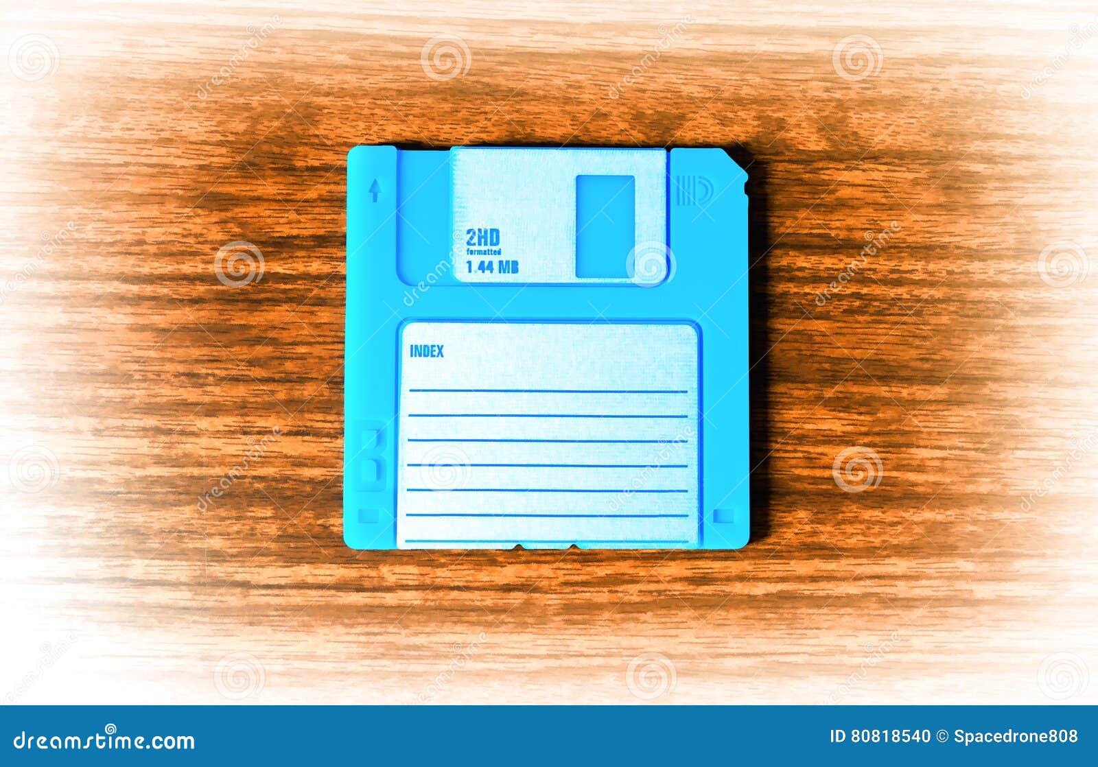 Vintage Cyan Floppy Disc Illustration Stock Photo - Image of magnetic ...