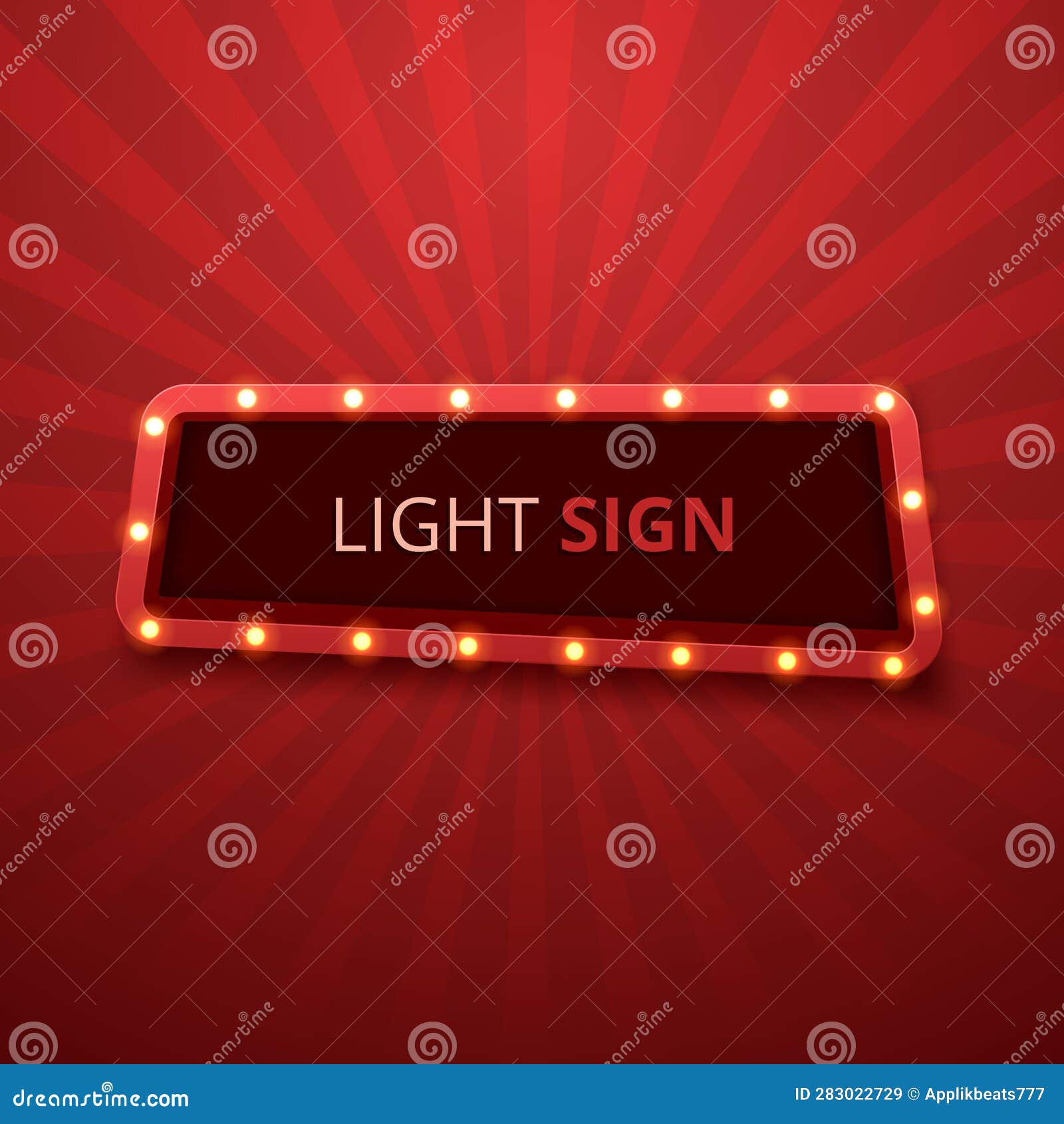 Vintage 3d Light Retro Frame. Vector Illustration Stock Vector ...