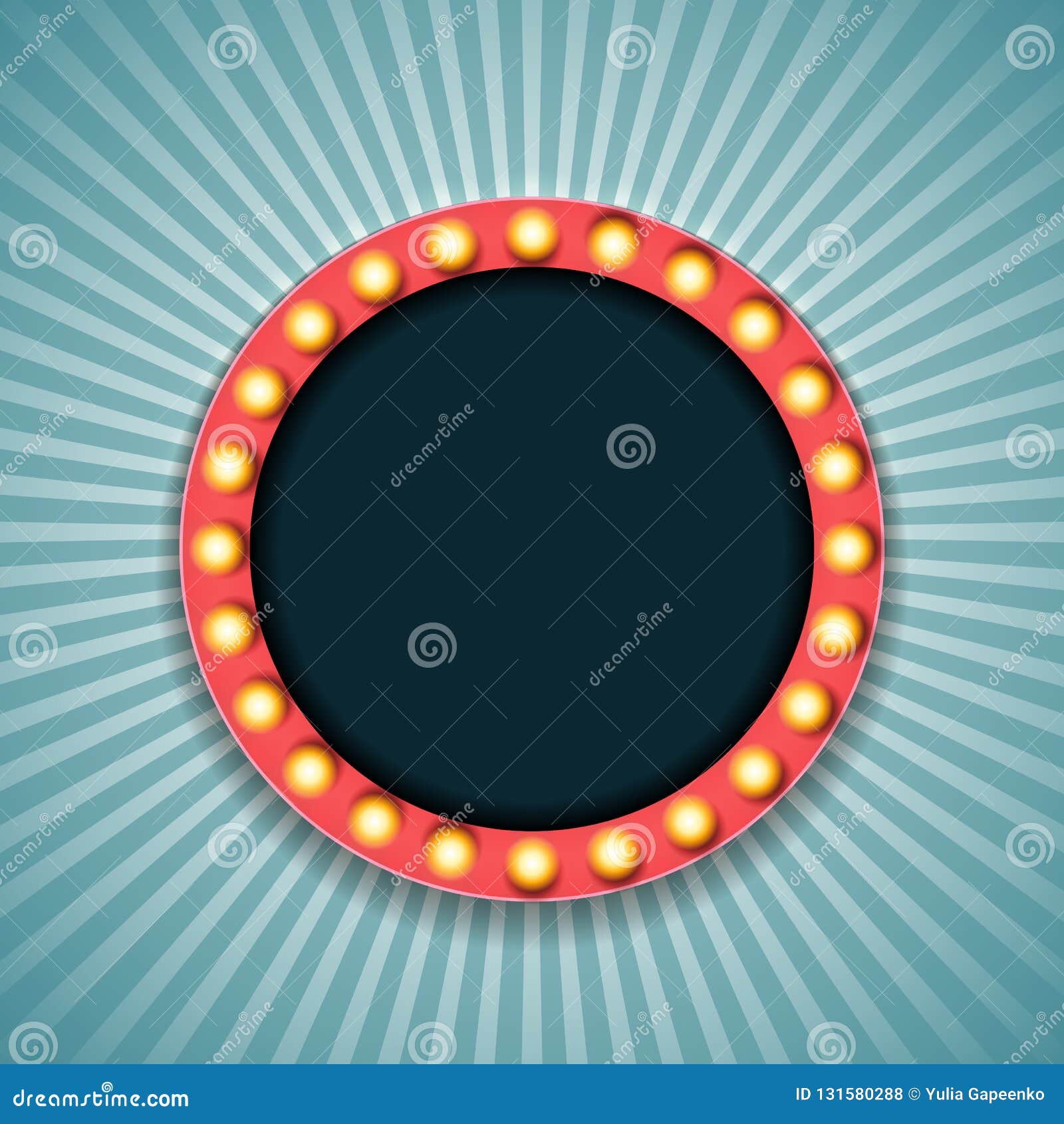 Vintage 3d Light Retro Frame. Vector Illustration Stock Vector ...