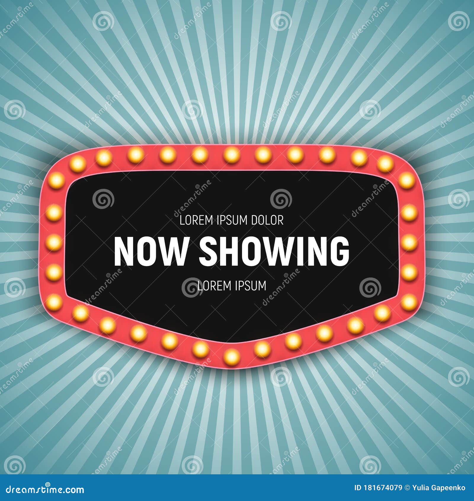 Vintage 3d Light Retro Frame. Vector Illustration Stock Illustration ...