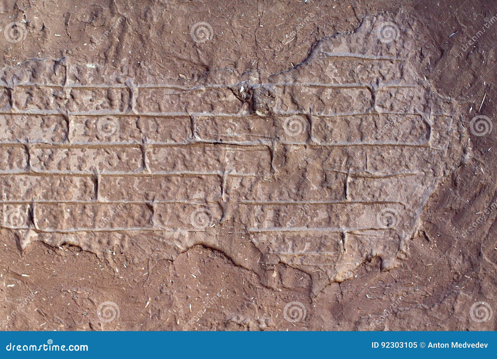 Vintage Damaged Clay Adobe Stucco Texture Stock Image - Image of design ...