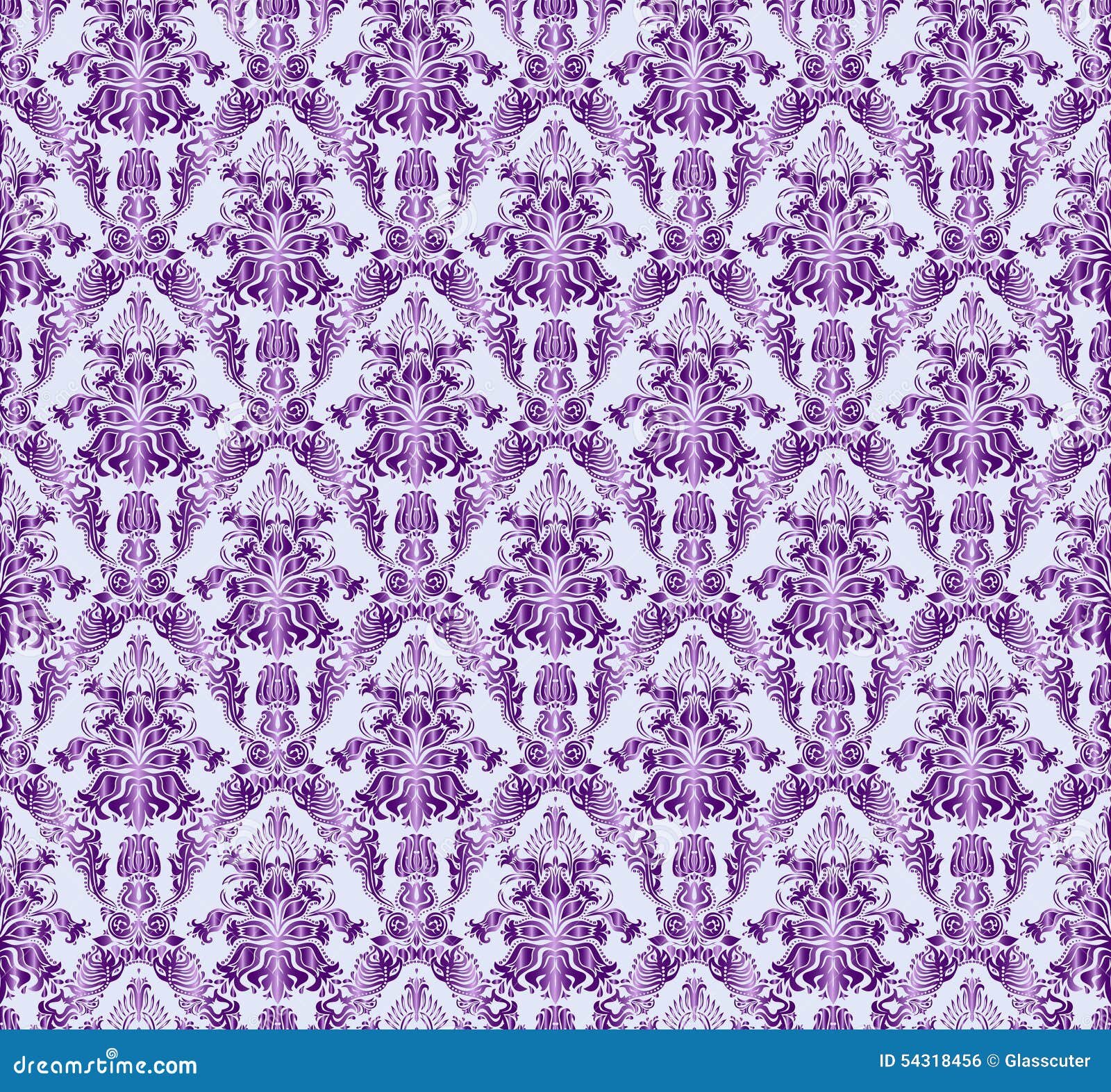 Vintage Damask Seamless Background. Floral Motif Pattern Stock ...