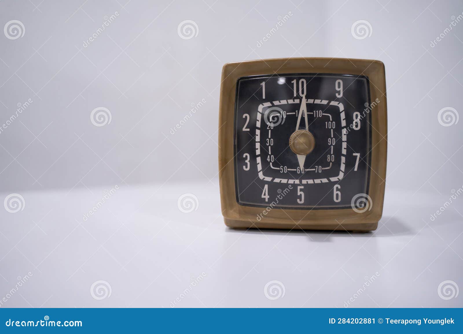 Vintage Dark Room Timer on White Background Stock Image - Image of ...