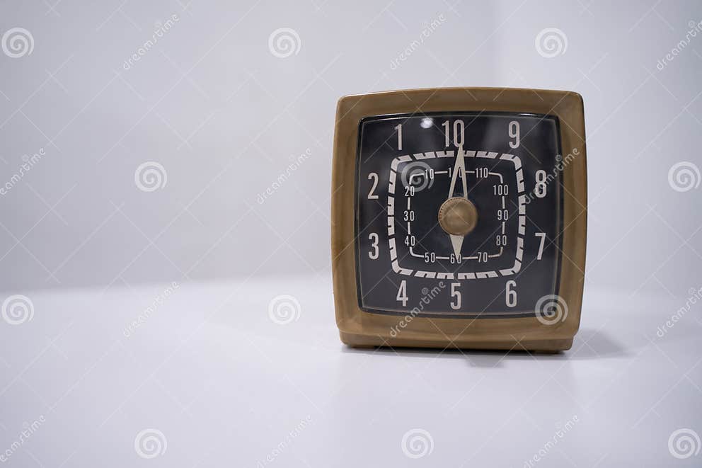 Vintage Dark Room Timer on White Background Stock Image - Image of ...