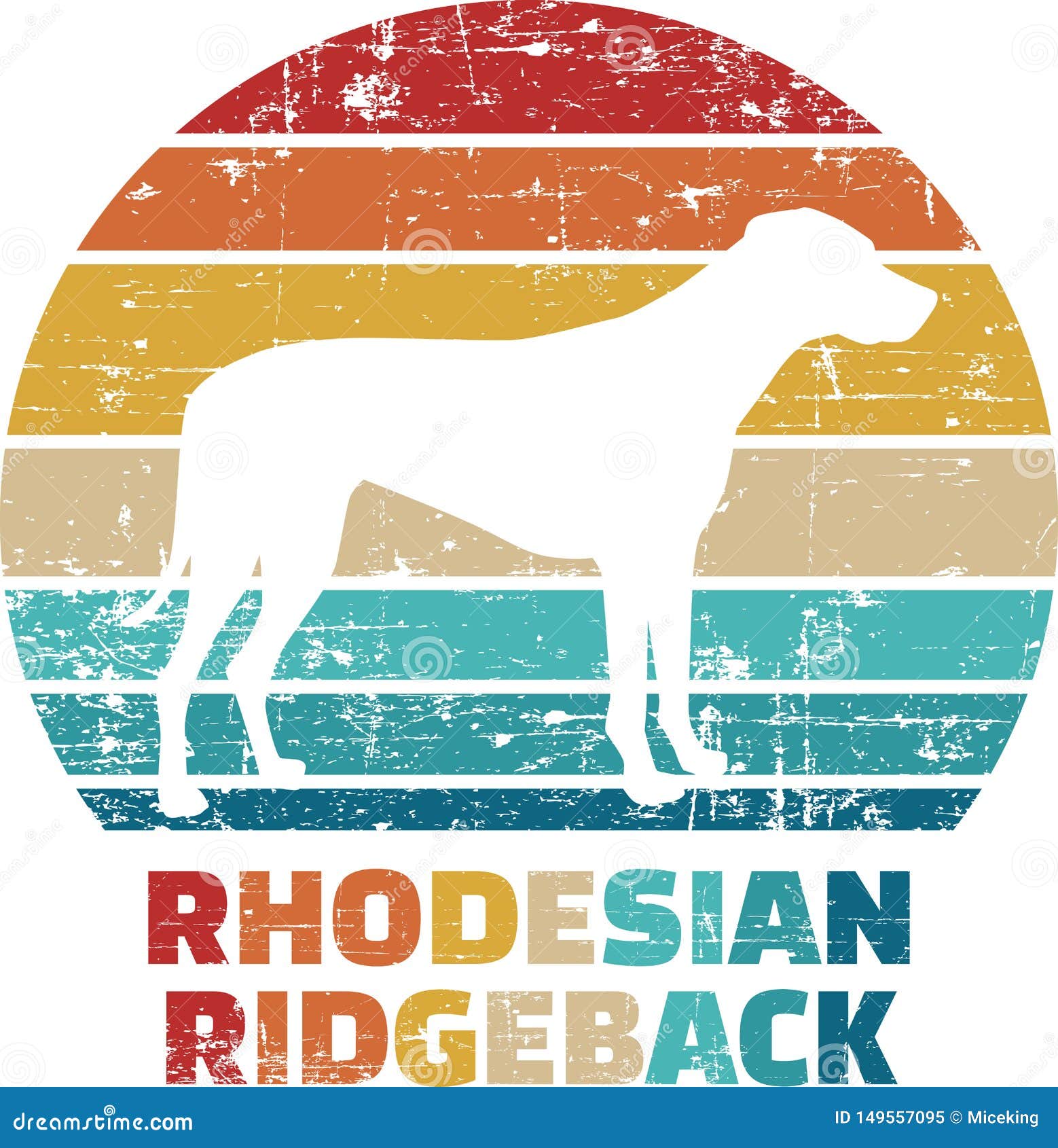 Vintage De Rhodesian Ridgeback Ilustração do Vetor - Ilustração de ...
