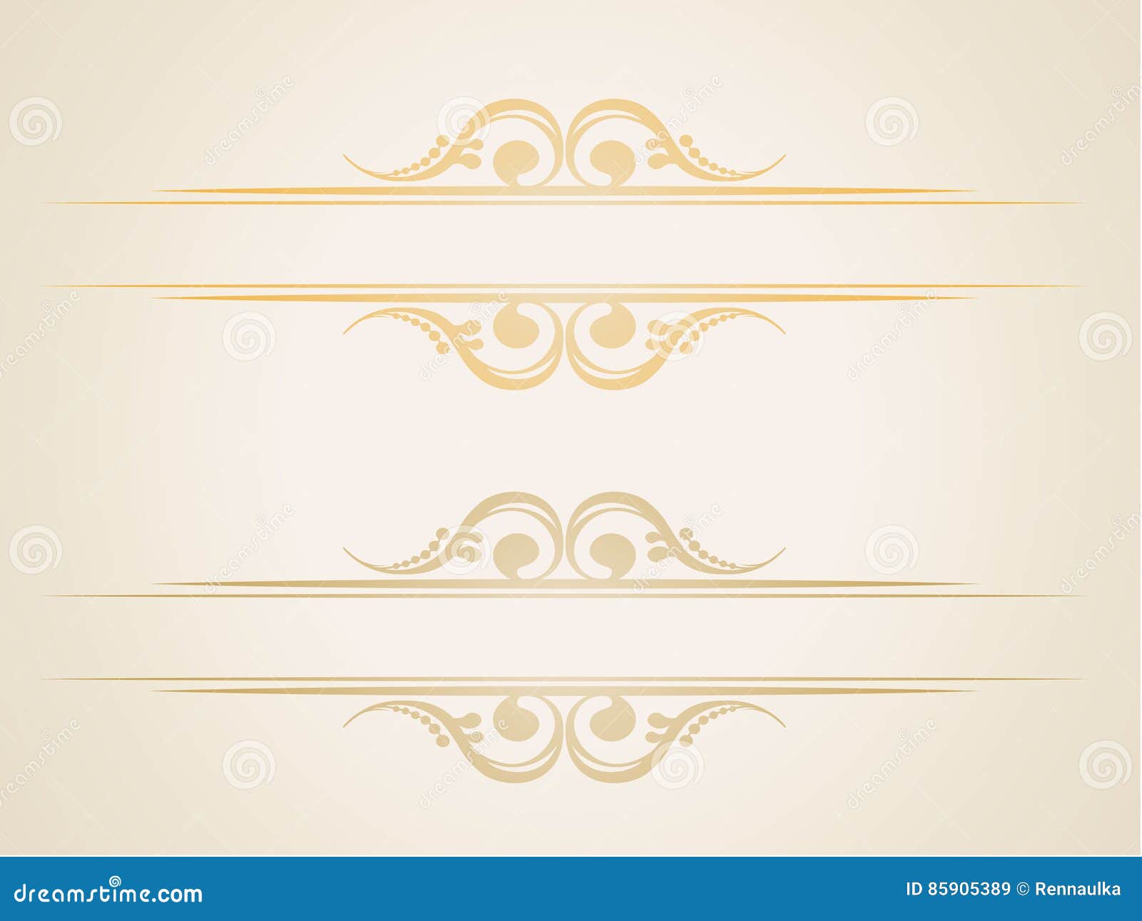 Vintage Decoration Frame for Text. Victorian Style Border Lines Stock ...