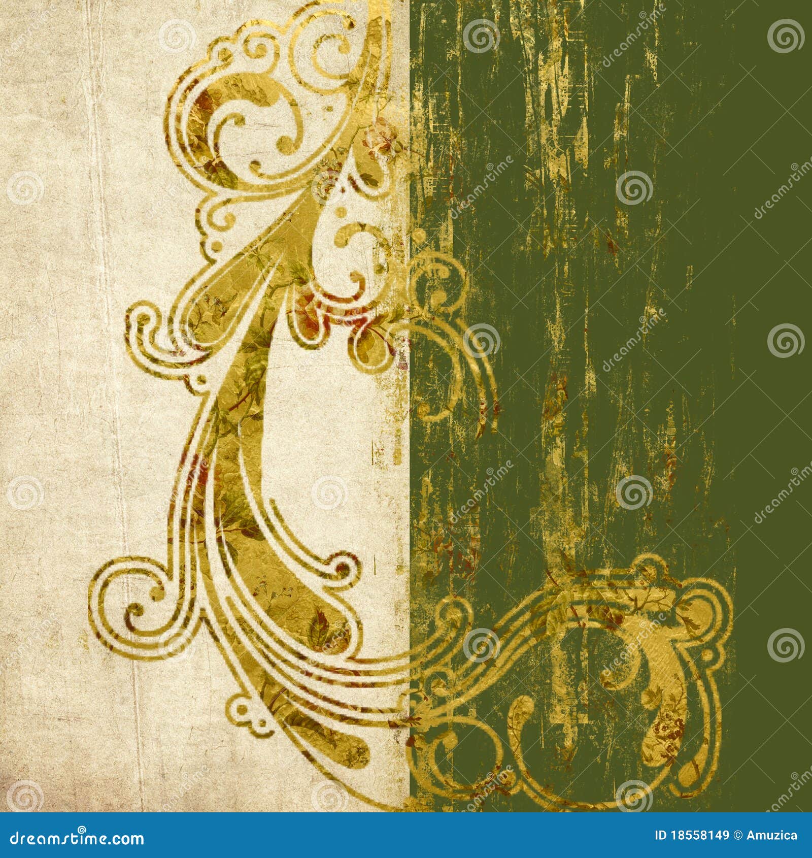 Vintage Decorative Background Stock Illustration - Illustration of ...